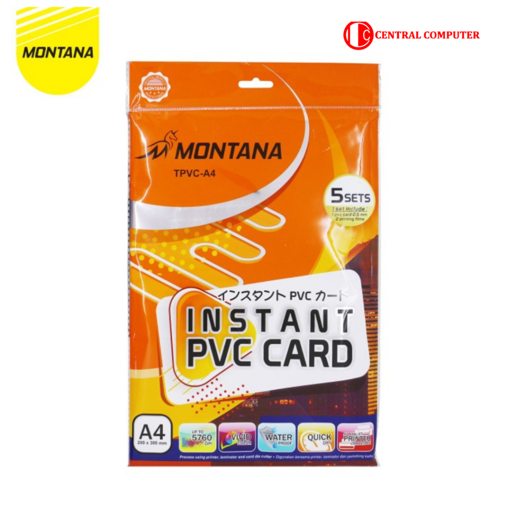 Montana Instant PVC Card / PVC Paper ID Card Material / A4 Size ...