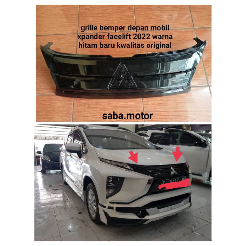 HITAM Xpander facelift 2022 Car Front Bumper grill original Black ...