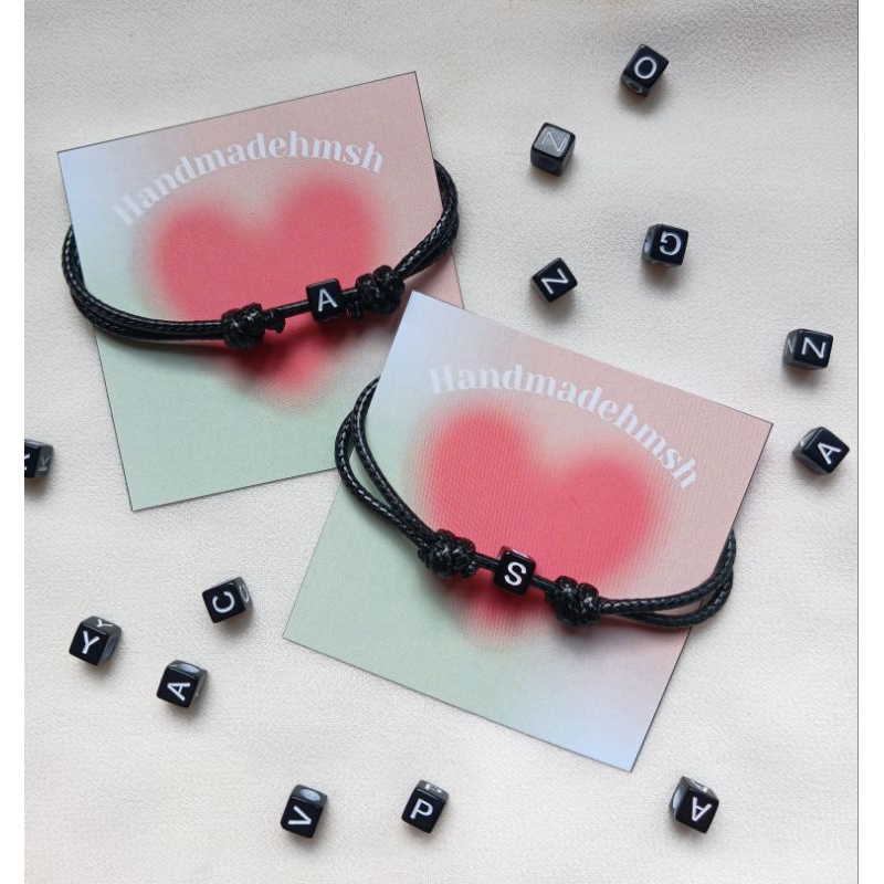 Korean Rope Bracelet 2MM (READY Letter A-Z) | Shopee Malaysia
