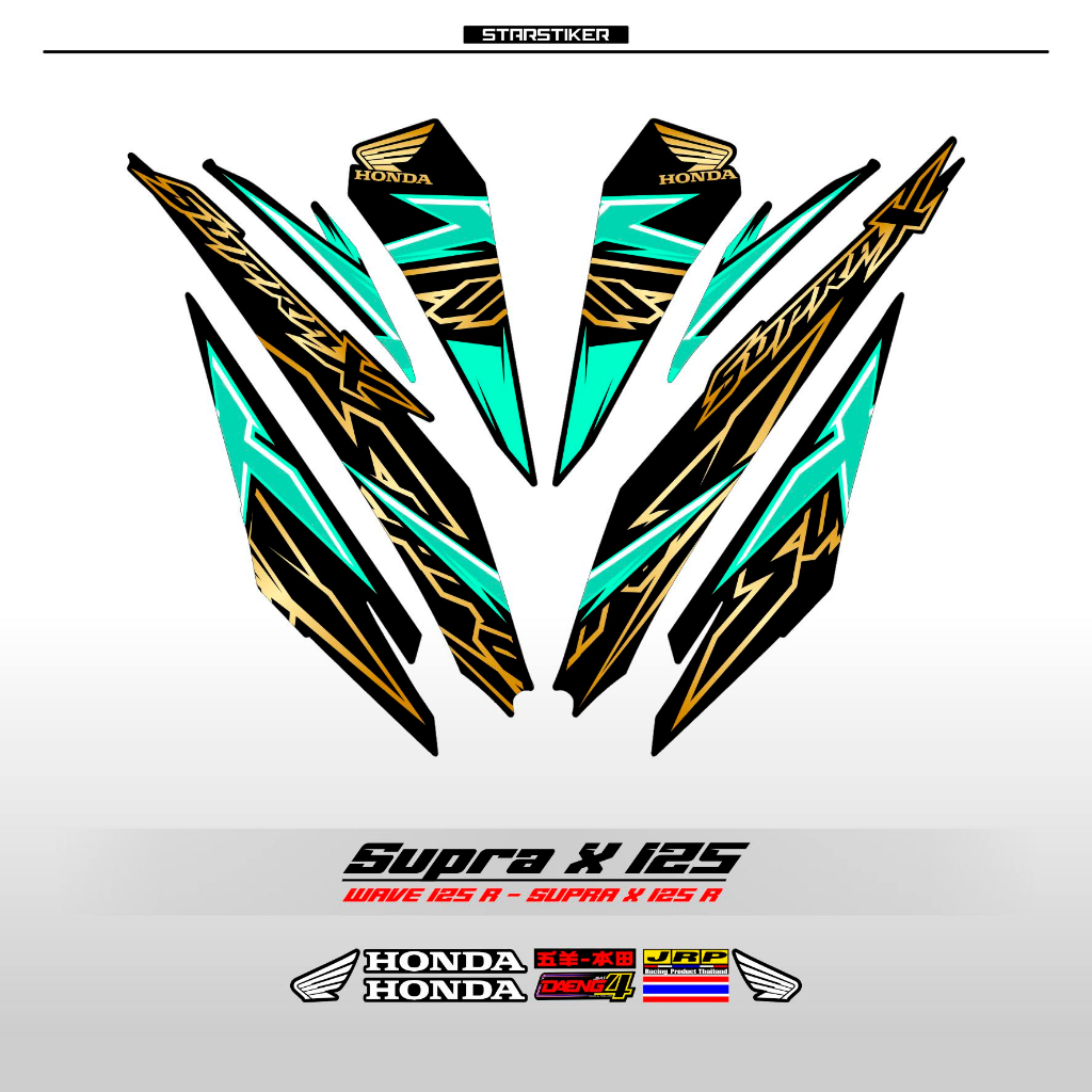 Striping SUPRA X 125 R NEW 36 / STICKER SUPRA Stock DECAL VARIATION ...