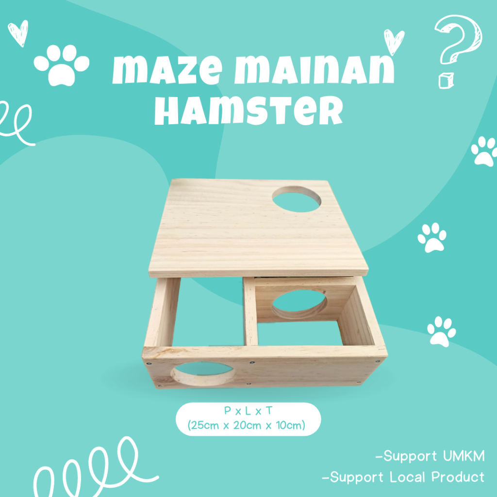 KAYU Accessories FOR HOUSE HAMSTER CAGES MAZE HIDEOUT WOODEN LABYRIN ...