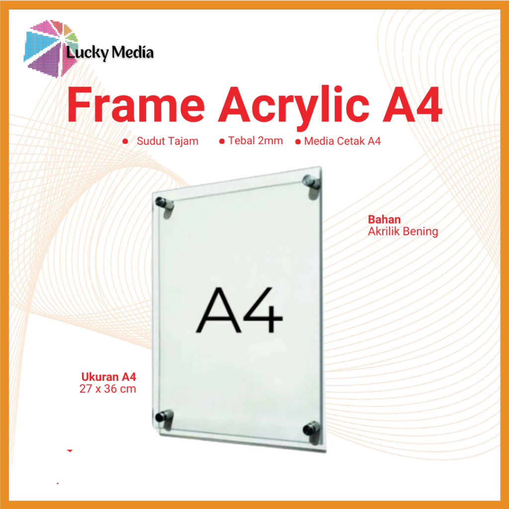 A4 Acrylic Frame Display Poster - A4 Size Acrylic Menu Frame Quality ...