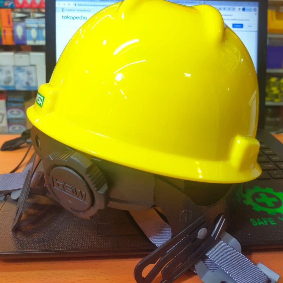 V-gard MSA Project Safety Helmet Original+Fastrack Yellow 100% Original ...