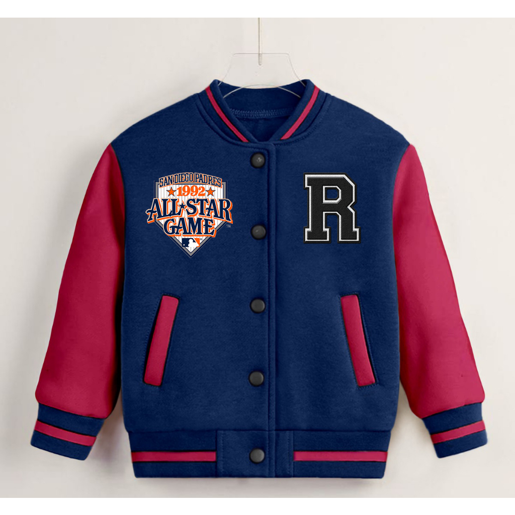 Children's BASEBALL Jackets Can Request Initials a-z Ages 2-12 Years ...