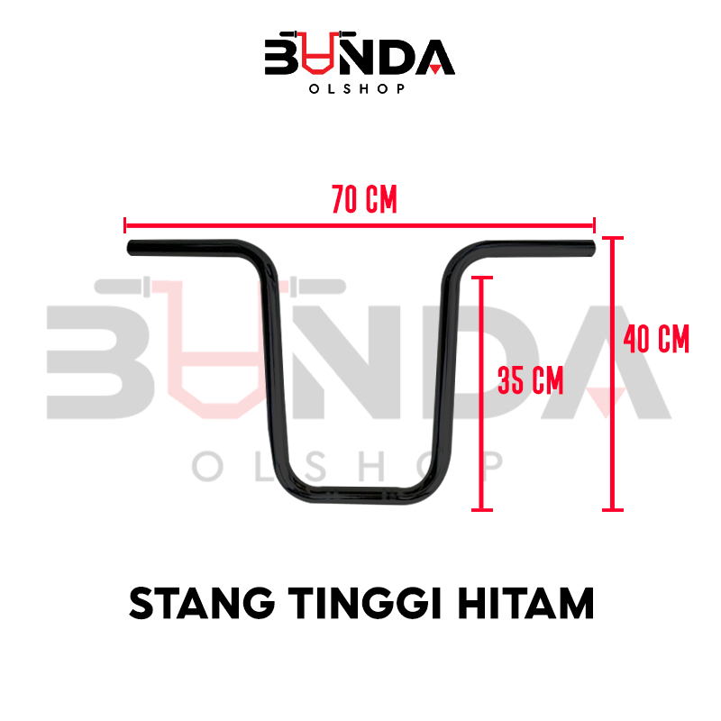 HITAM Black crome Handlebar Monkey High Handlebar vixion NVL NVA old ...