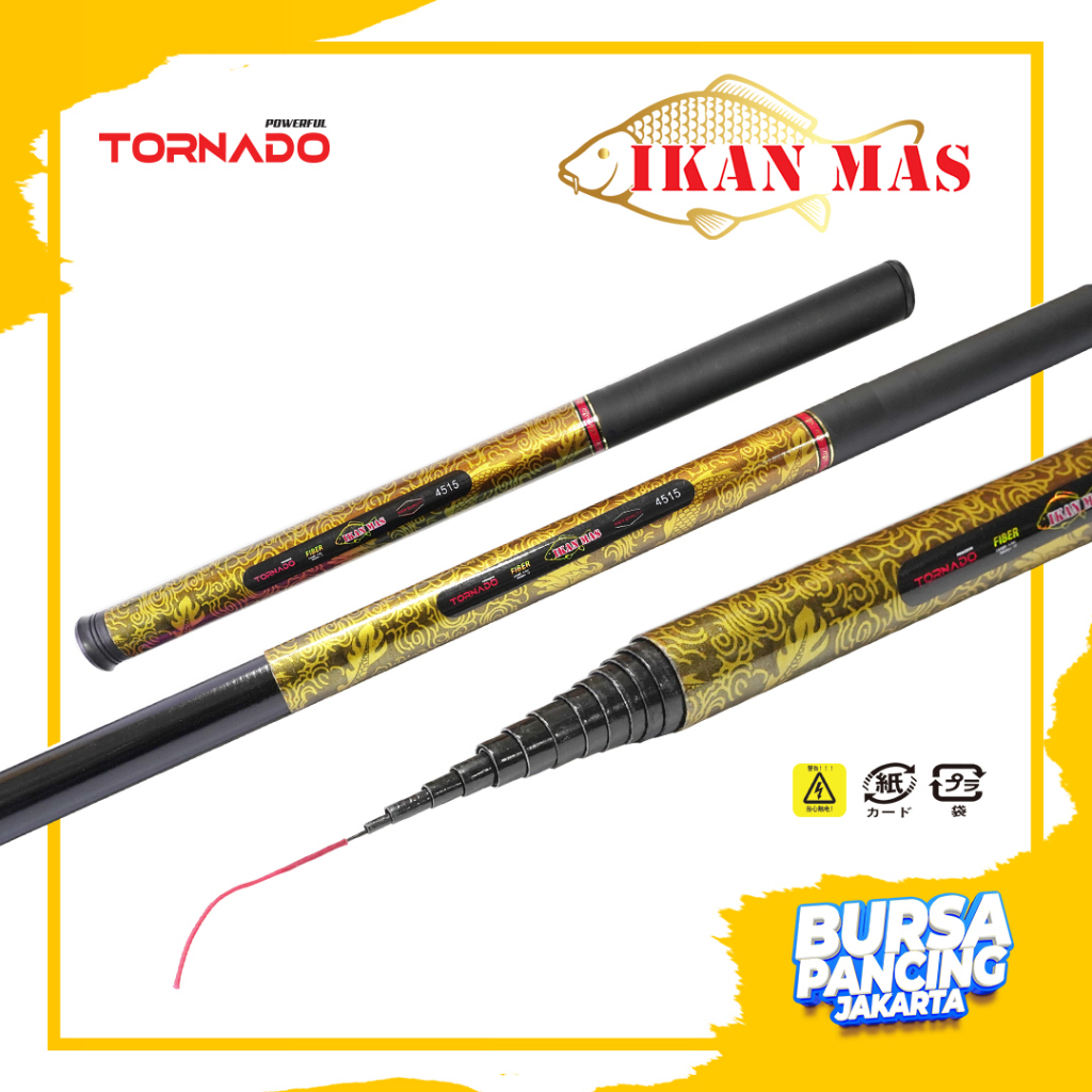 Upright Rod TORNADO GOLDFISH Short Limb Suitable for River Suburbs ...