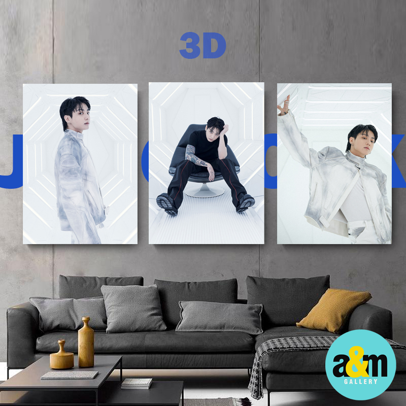 KAYU HIASAN DINDING Jungkook BTS 3D Edition Wooden Poster I Wall ...