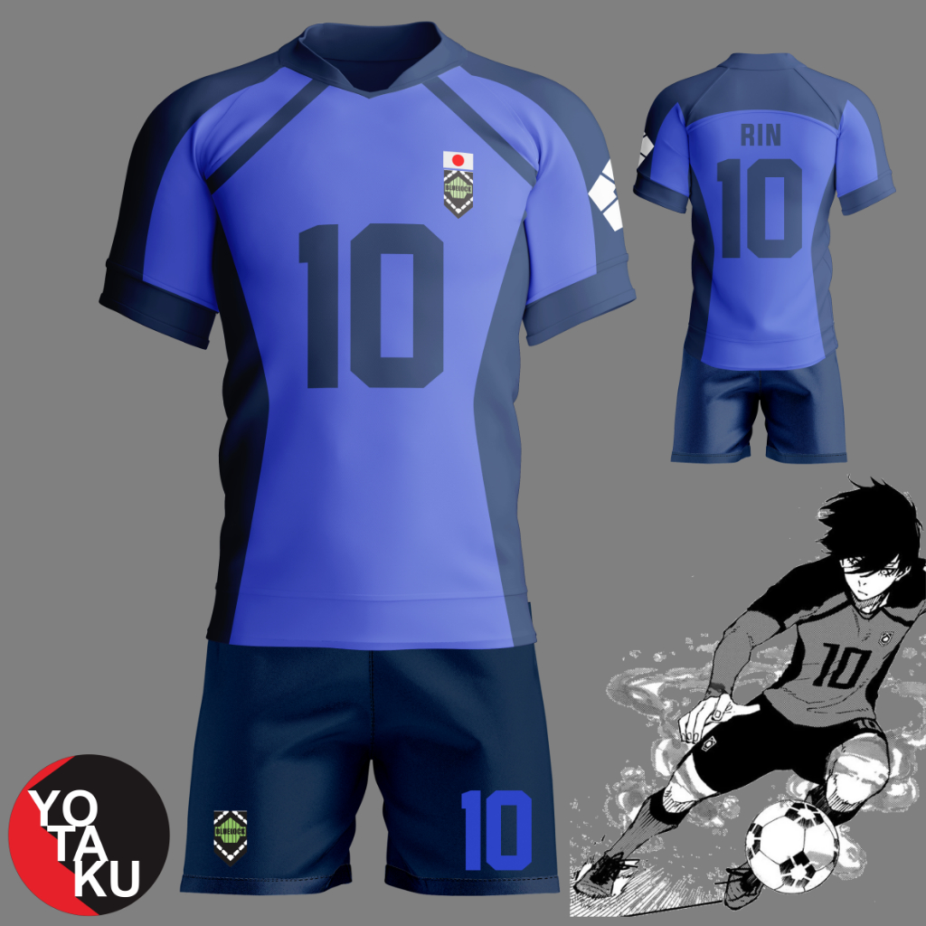 Anime Cosplay Jersey Blue Lock Rin Itoshi Team Eleven Team 11 Full Set ...