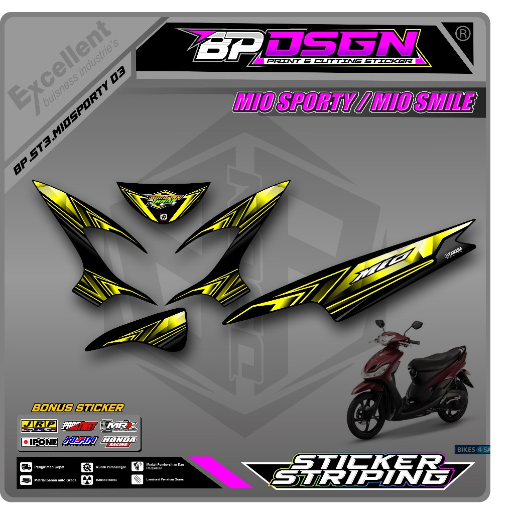 Mio SPORTY STRIPING/MIO SMILE - YAMAHA MIO SPORTY Motorcycle STRIPING ...