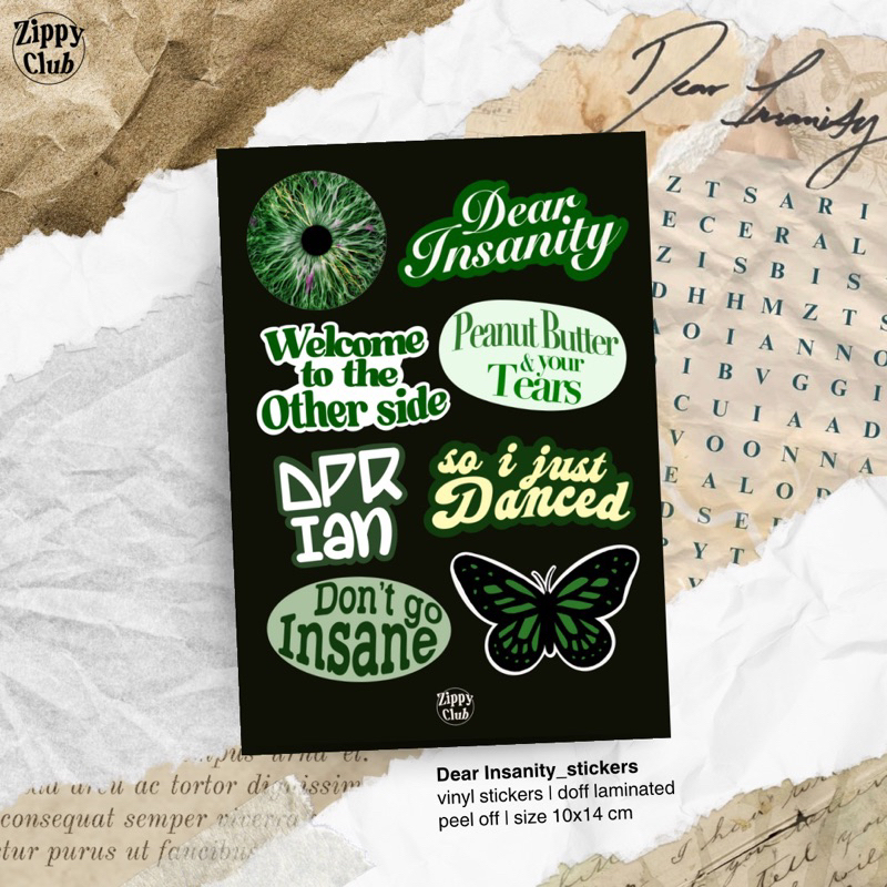 Dear Insanity stickers | Dpr IAN stickers | Shopee Malaysia