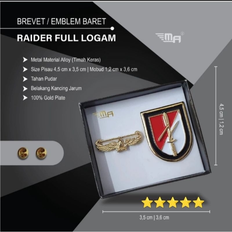 Raider Emblem/Brivet Emblem Raider Beret Emblem | Shopee Malaysia