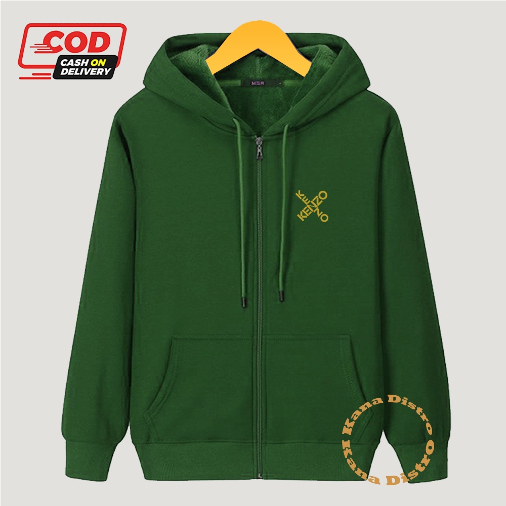 Zipper Jacket Distro KZ Logo X Text Gold Premium Quality Cool Hoodie ...