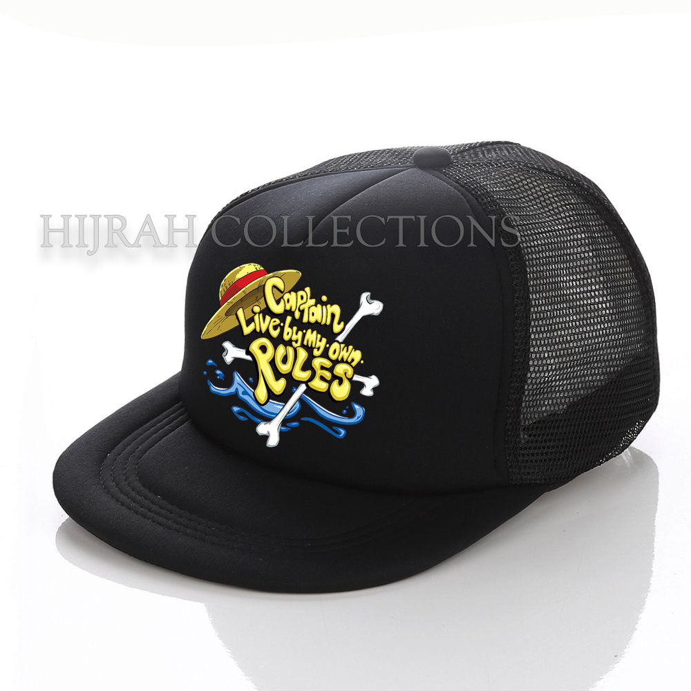 Luffy one piece Captain Live Anime Net Snapback Hat By My Own Rules ...