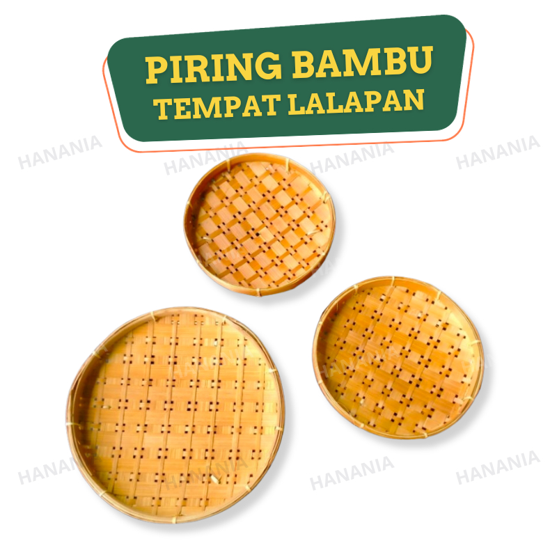 Bamboo LALAP PLACE ROUND BAMBOO WOVEN BAMBOO PLATE | Shopee Malaysia