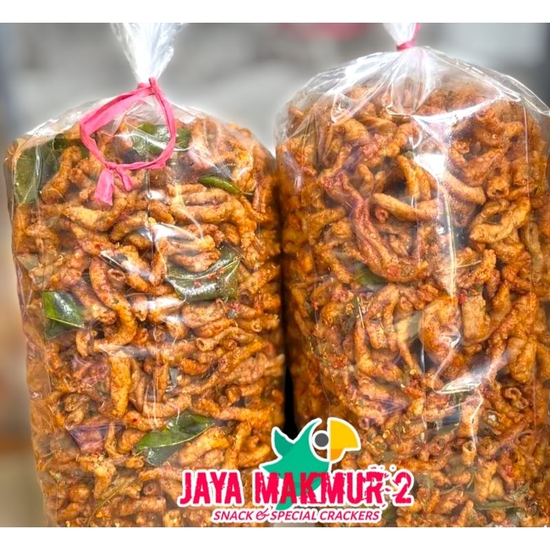 1kg Spicy Chicken Intestine Chips Orange Leaves | Shopee Malaysia