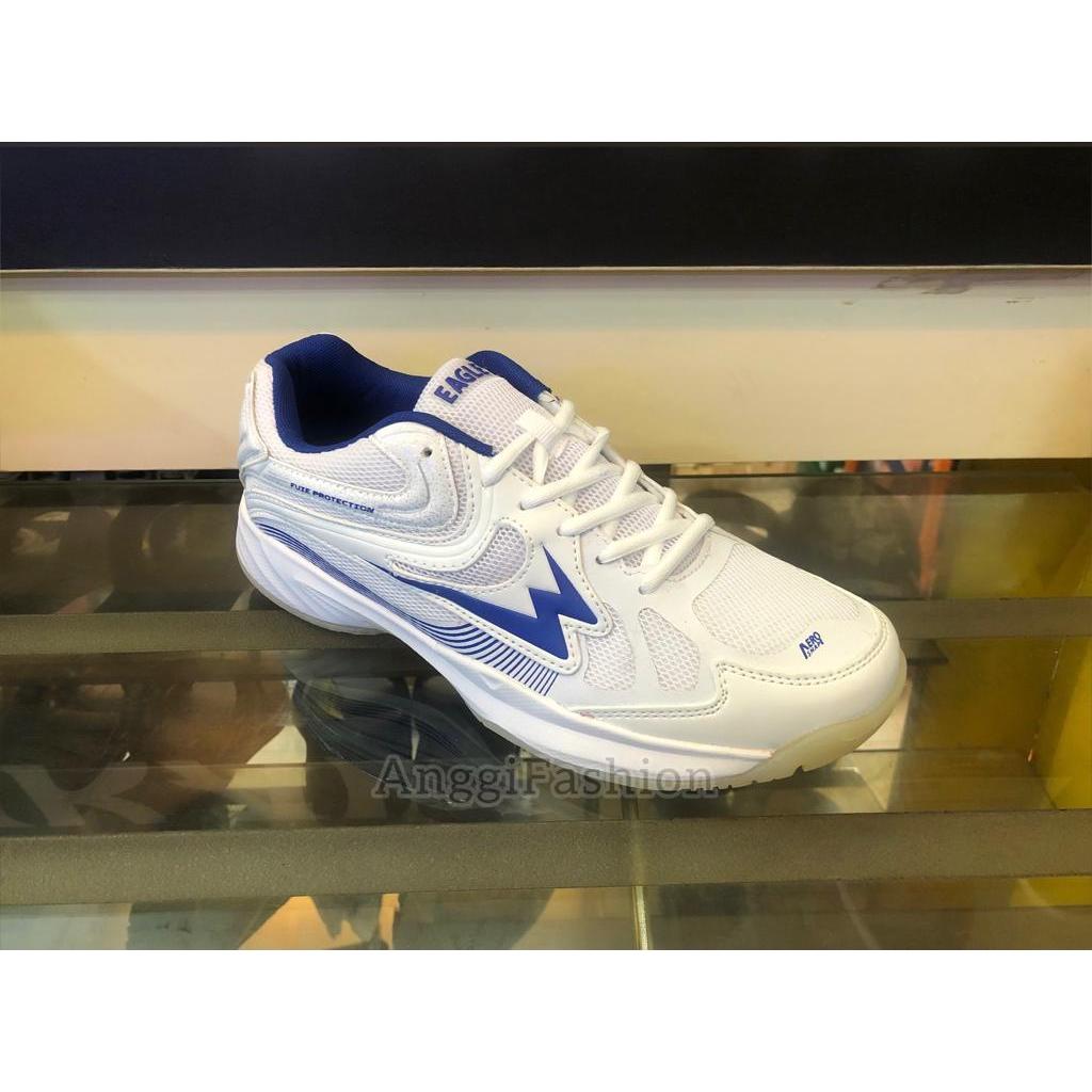 Men's Badminton Shoes Eagle Cygnus Badminton Shoes - White/Blue ...