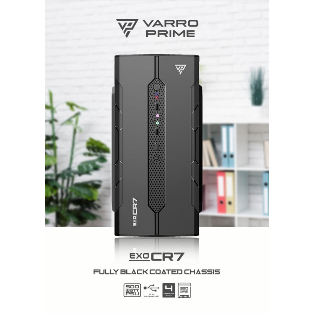 Varro Prime EXO CR7 SHIELD Casing Includes PSU 500W m-ATX | Shopee Malaysia