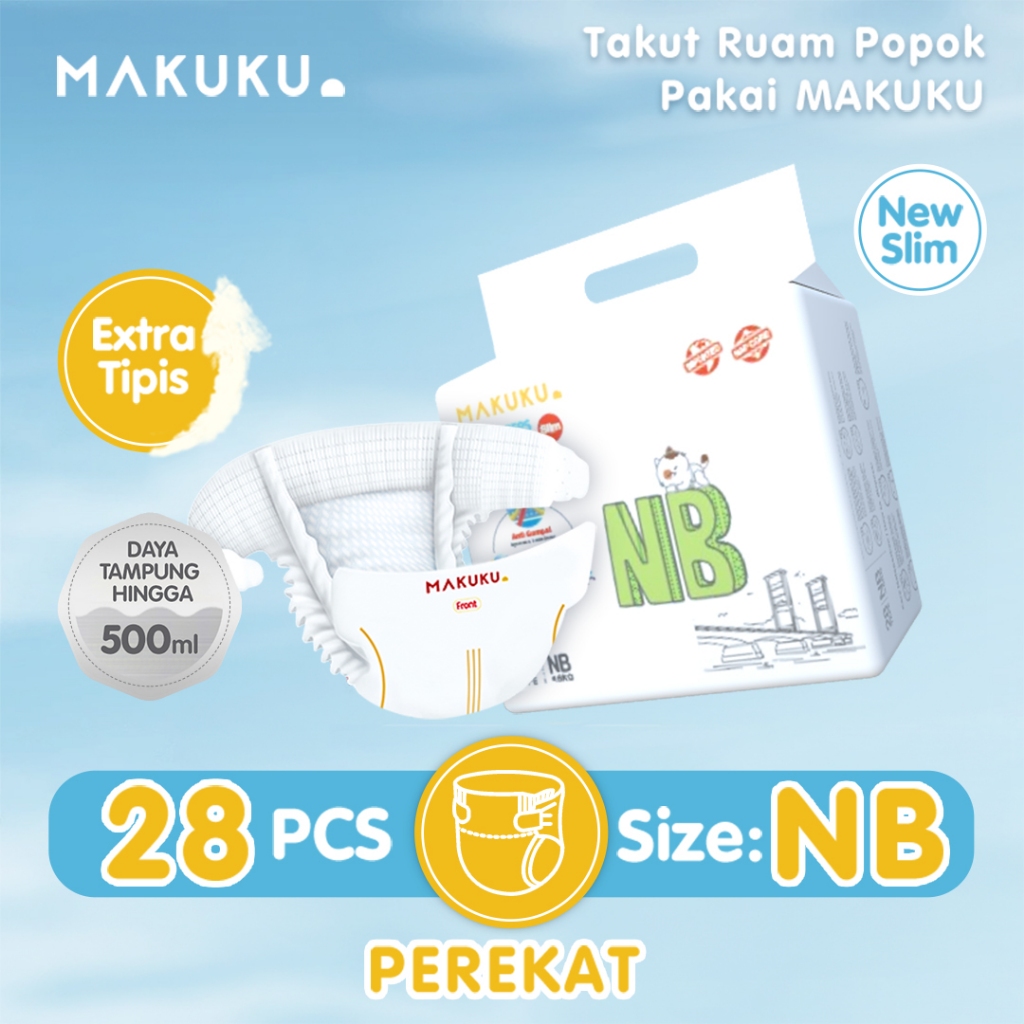 Makuku SAP Diapers Slim NB28/Thin Baby Diapers SAP anti-Clumping Quick ...