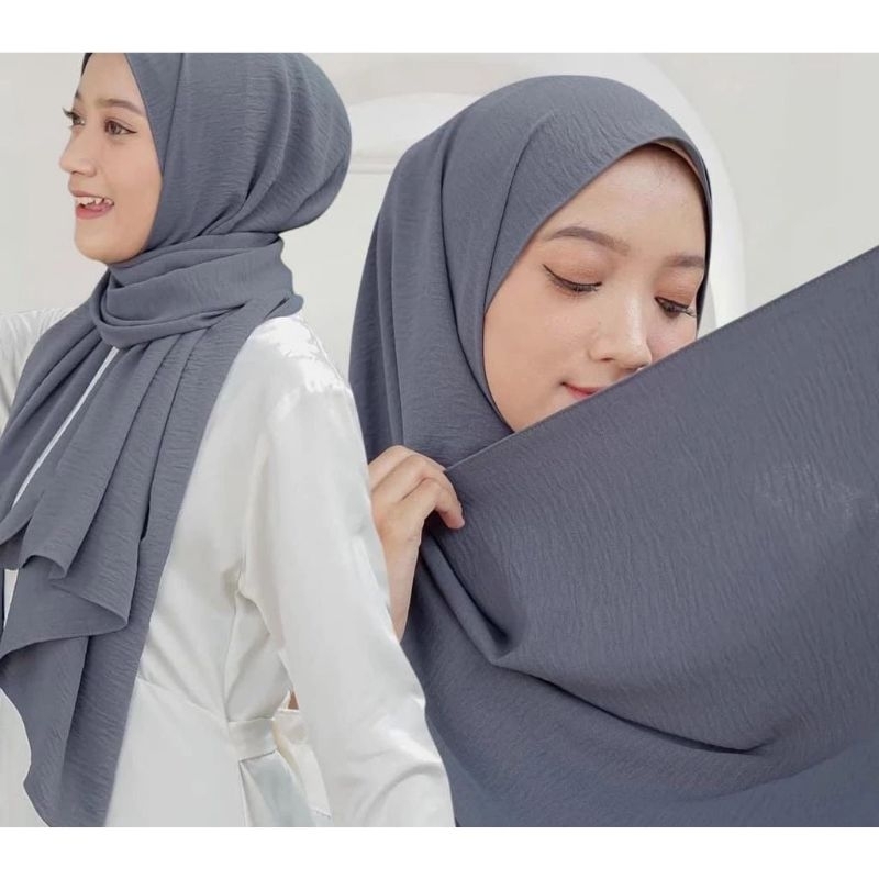 (HJB) Hijab Pashmina Crinkle Airflow Hijab Premium 180x75 | Shopee Malaysia