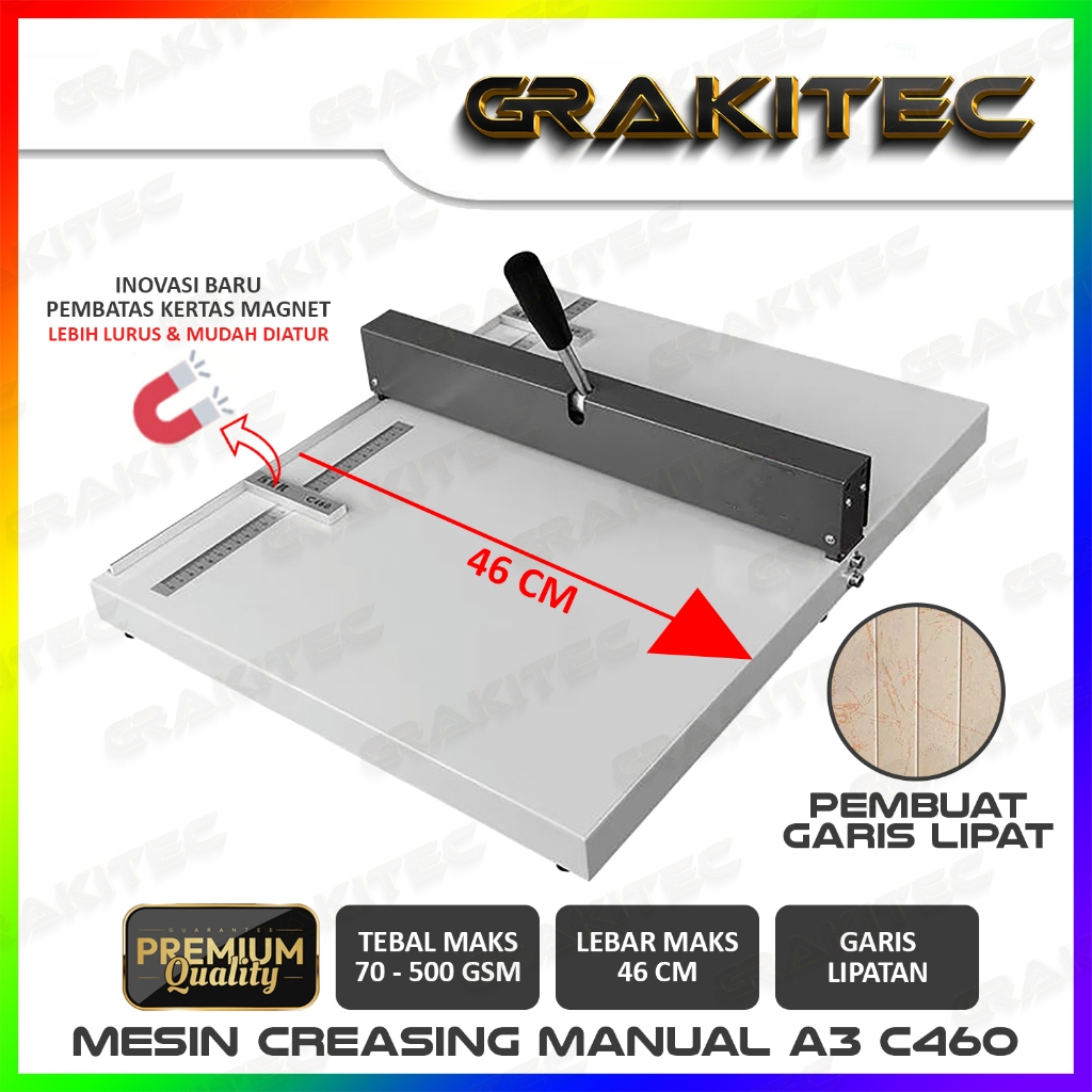 MESIN Manual Creasing Machine A3 Invitation Book Folding Line Maker ...