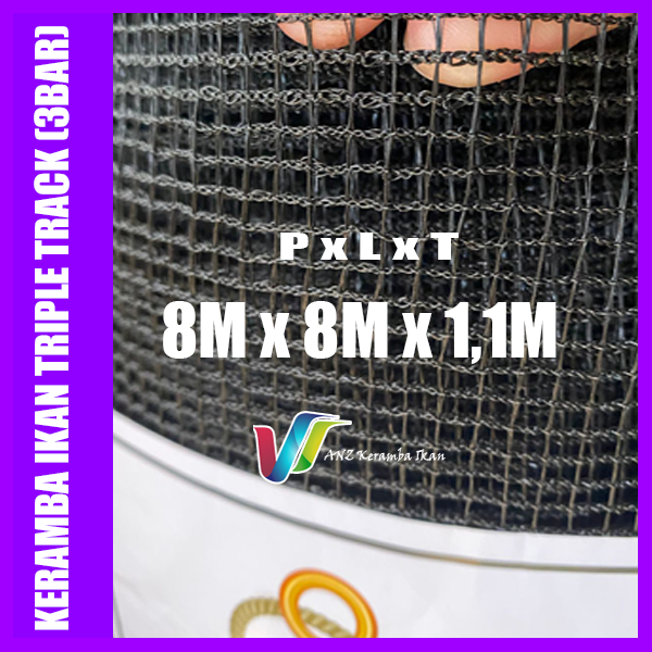 Fish Cage Premium Waring Net RK 3 bar jumbo Size Ready To Use 8x8x1 ...