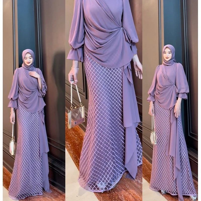 HITAM Lea Dress Baju Gamis For Adult Women Brocade Babydoll Beautiful ...