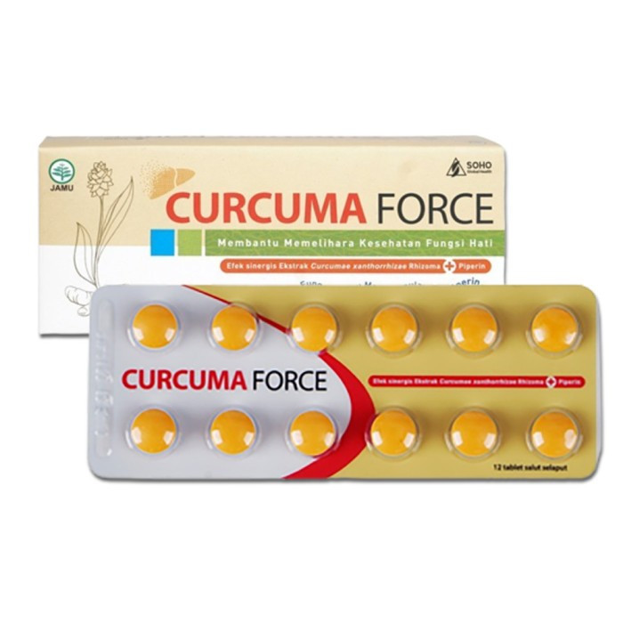 Curcuma Force 1 Strip Contains 12 Tab Tablets - Forte Liver Function ...