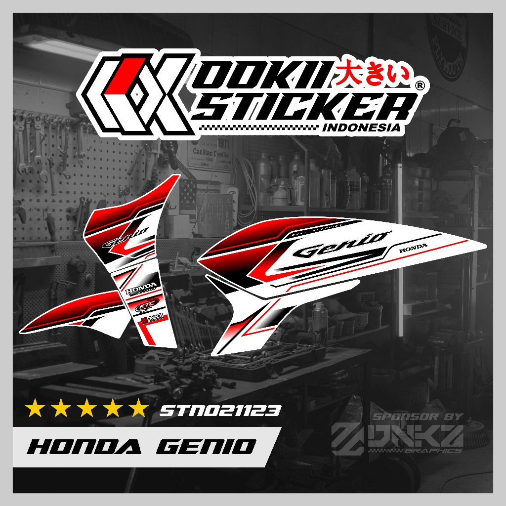 Honda Genio Decal Striping Sticker Honda Genio Premium Racing N021123 ...