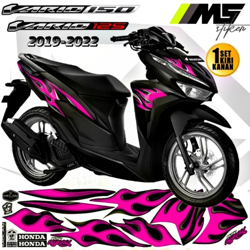 HITAM Decal Sticker Striping Variation Vario 125 Api 2019-2022 & Vario ...