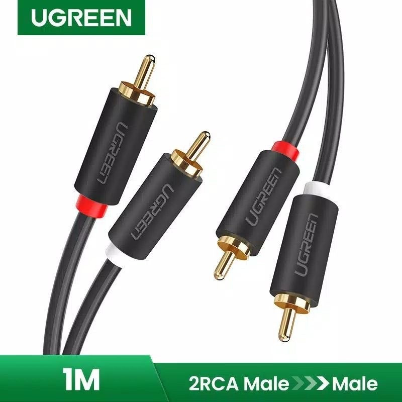 Ugreen RCA to RCA Gold Plated Stereo Audio Cable | Shopee Malaysia