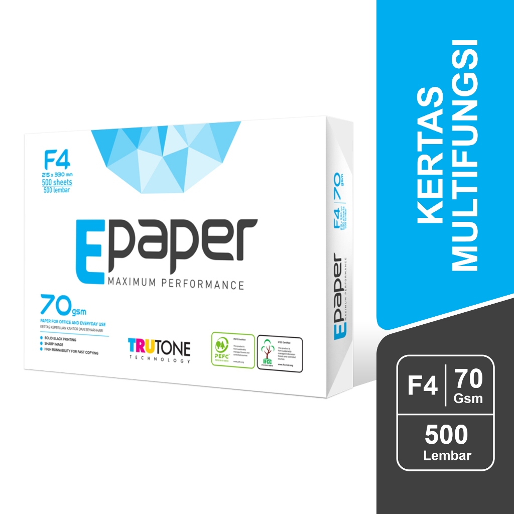 E Paper Print / Photocopy Paper HVS 70 GSM F4 per RIM - ERA PC 70 F4G ...