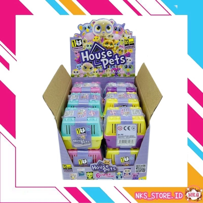 EMCO House Pets Pet Carrier Mystery Pets Animal Toys Collectible Stack ...
