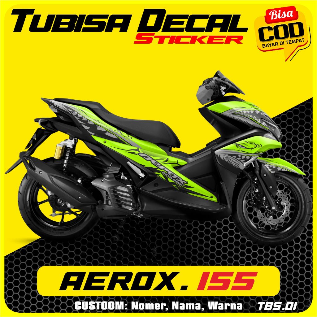 Aerox. Decal Sticker Striping Full Body AEROX 155 Premium Racing. Tbs ...