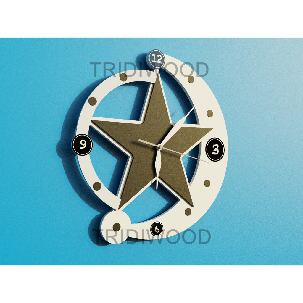 Unique WALL CLOCK - STAR MOON WALL CLOCK | Shopee Malaysia