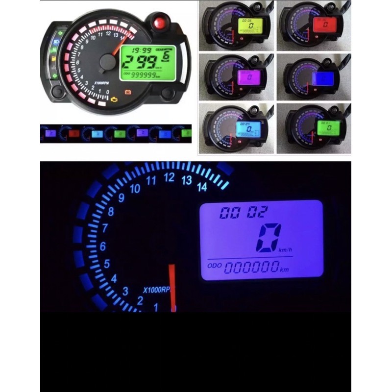Koso RX2n Led Digital Speedometer Kilometer Koso RX2n Digital Universal ...
