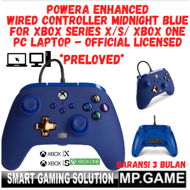 Powera Enhanced Wired Controller Midnight Blue Xbox Series X/S/ Xbox ...