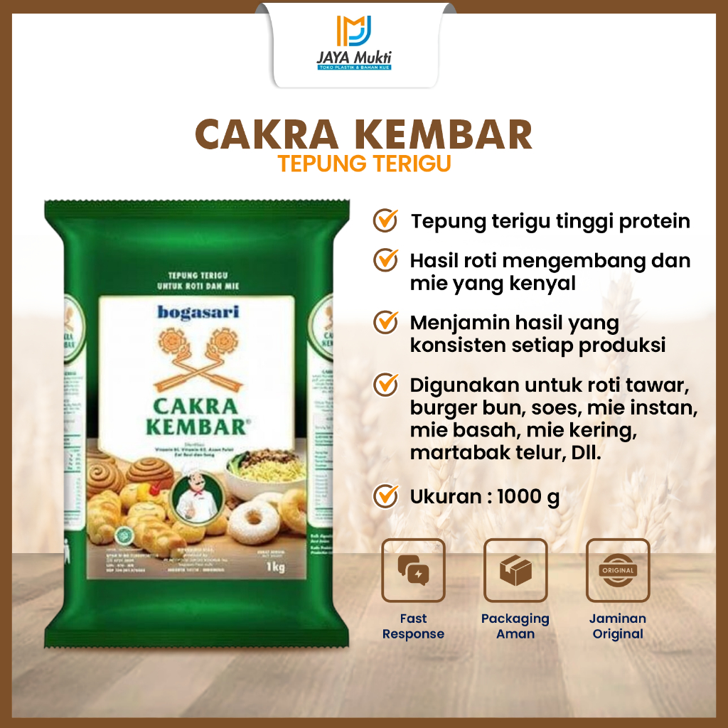 Twin Chakra Wheat Flour 1Kg Martabak Noodle Bread Making Ingredients ...