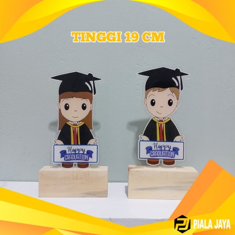 KAYU Cartoon GRADUATION ACRYLIC CUP (HAPPY GRADUATION WRITING) WOODEN ...