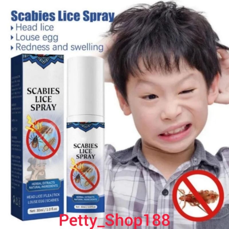 (100% Original) Exp: 2026. Scabies Lice Spray 30ml, Effective Head Lice ...