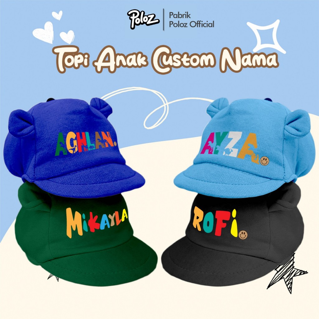 Baby Hats COSTUM Name Baby Hats Screen Printing Hats For Children Aged ...