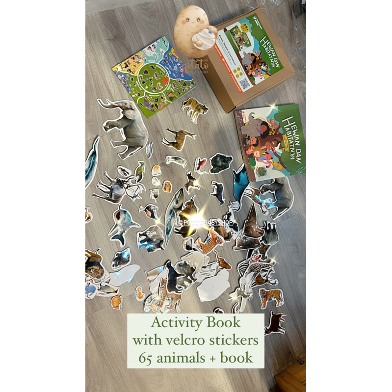About Children Velcro Activity Book Animals And Their Habitat - Busy ...