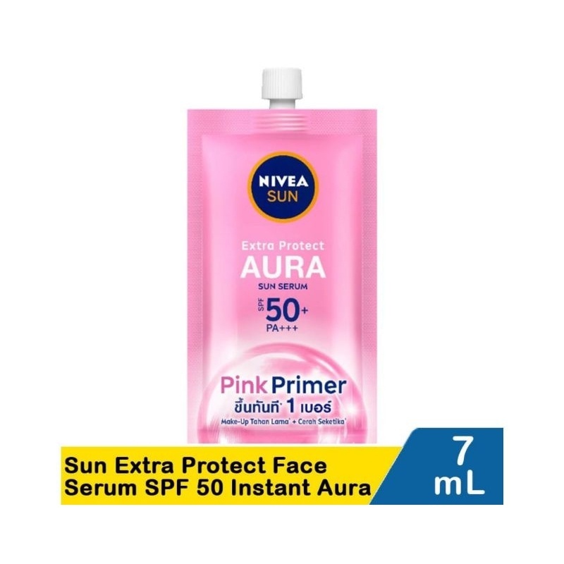 Nivea Sun Face Protection Serum SPF 50+ PA ++ - Instant Aura 7ml (PINK ...