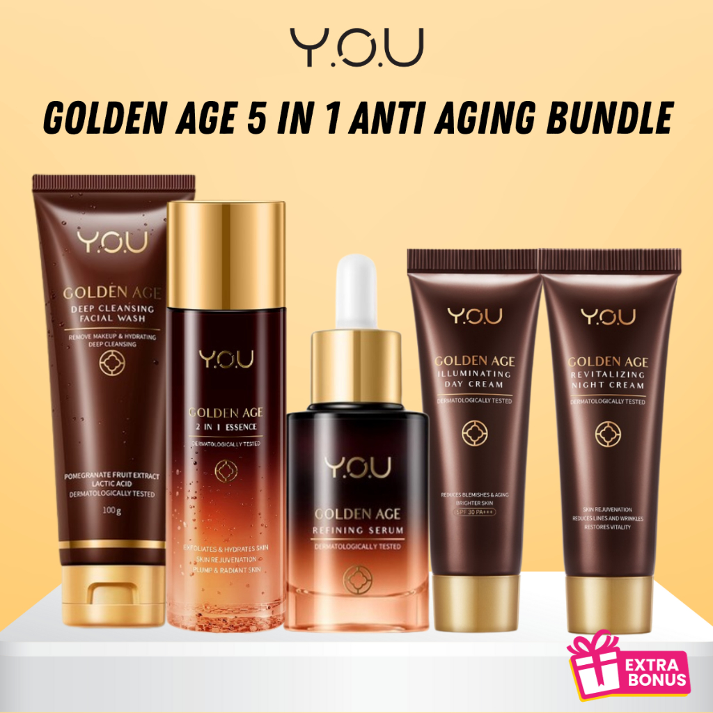 You Golden Age Series 5 In 1 Bundle (Facial Wash | Essence | Serum ...