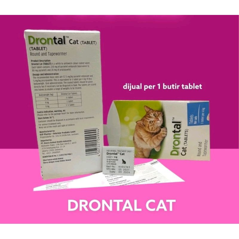 Drontal Cat Original Worm Medicine For Cats. | Shopee Malaysia