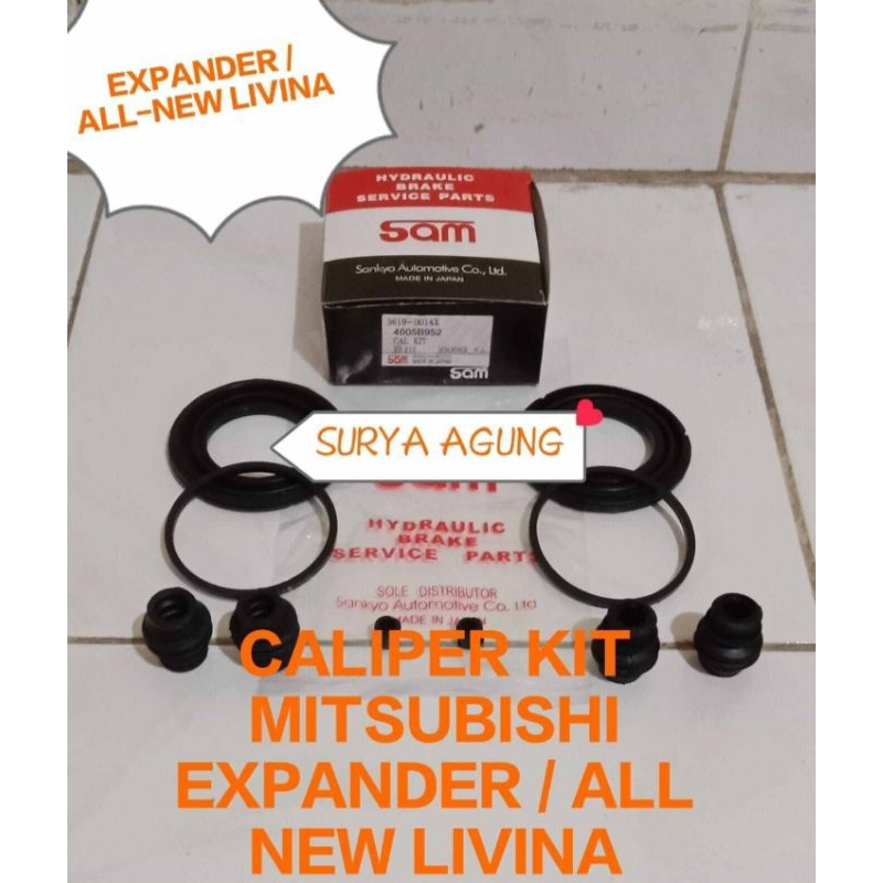 CALIPER KIT RUBBER SEAL BRAKE FRONT DISC MITSUBISHI EXPANDER / NISSAN ...