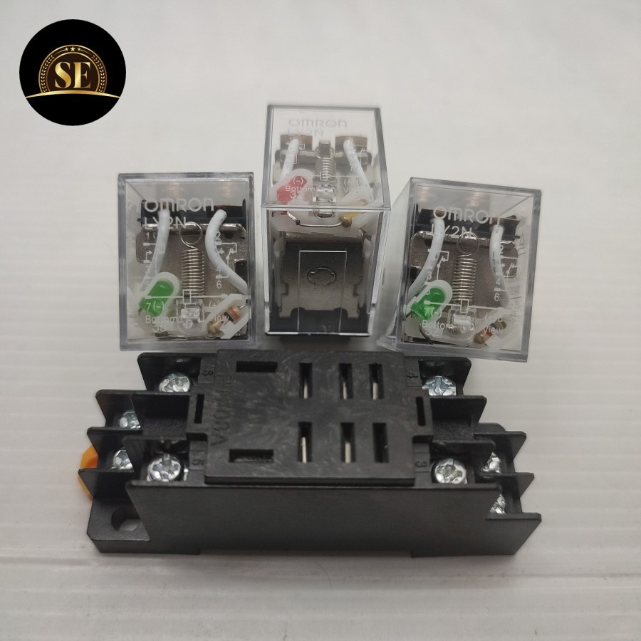 Omron Relay LY2N LY2-N 8 Pin Foot 220VAC 24DC 12VDC Socket PTF08A-E | Shopee Malaysia