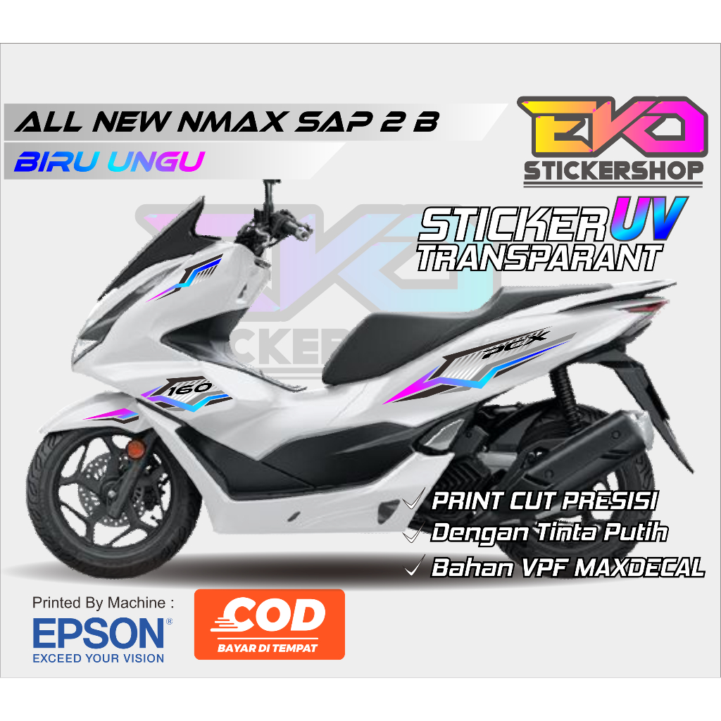 Striping PCX 160 Transparent GLOSSY STICKER UV SAP2 | Shopee Malaysia