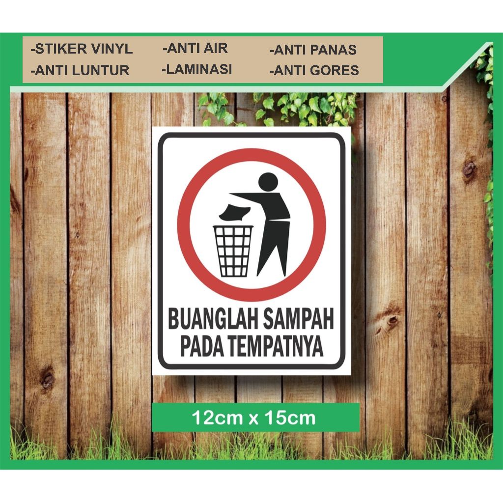 Sticker Dispose Of Garbage On The Spot | Shopee Malaysia