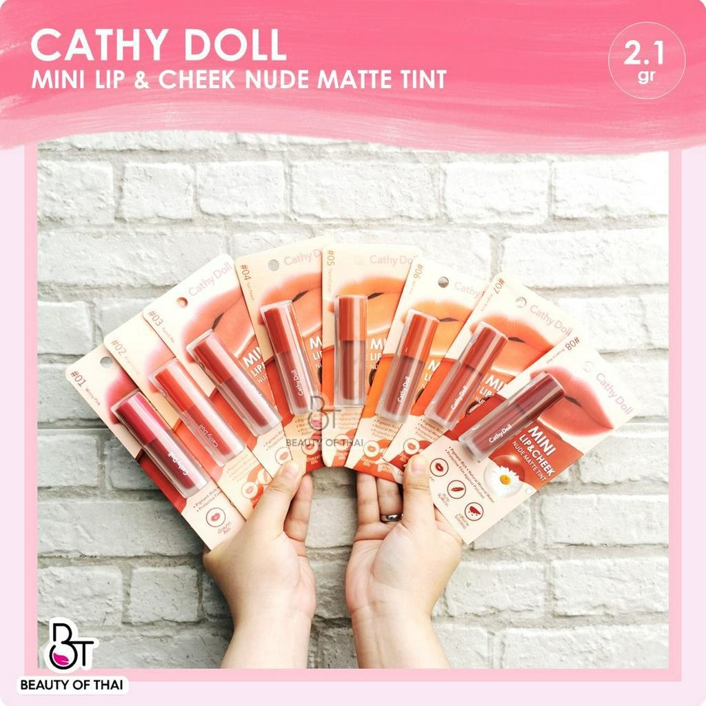 Cathy DOLL MINI LIP & CHEEK NUDE MATTE TINT | Shopee Malaysia