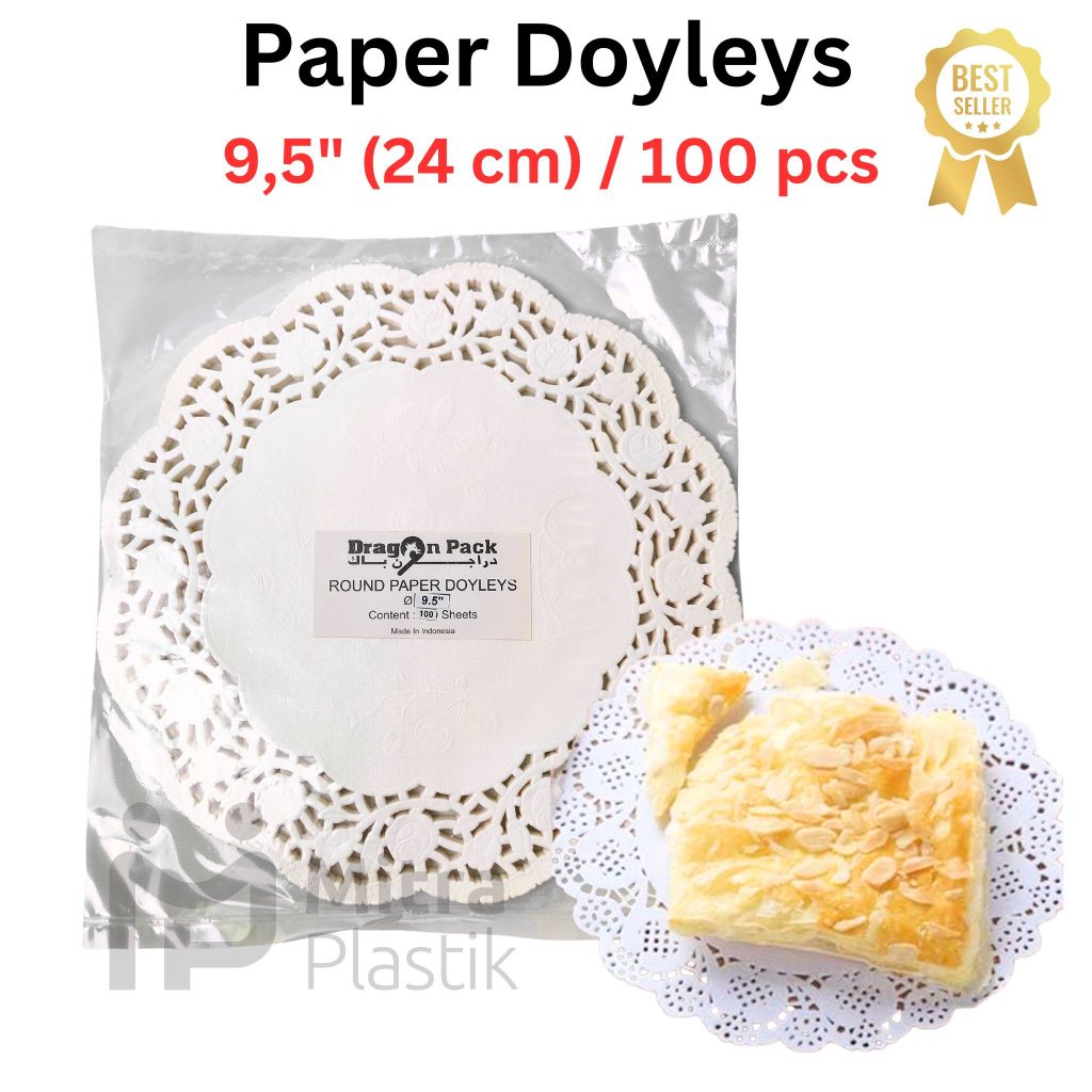 (100 Pcs) Paper Doyleys 9.5" Inch Paper Doilies 24 cm Lace Cake Mat ...